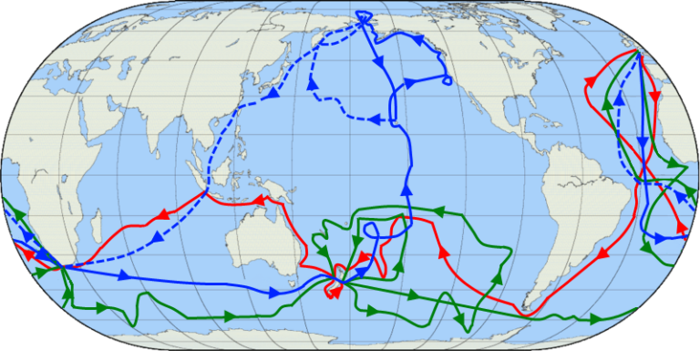 Cook's Voyages Map - Ages of Exploration