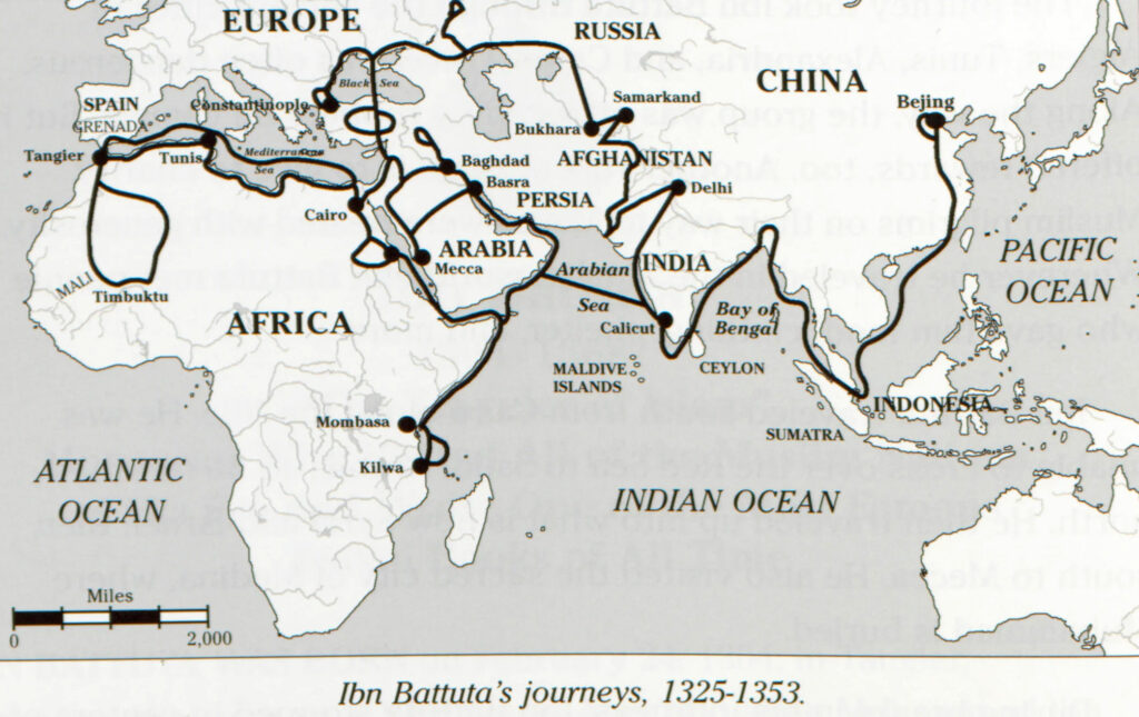 Ibn Battuta's journeys, 1325-1353 - Ages of Exploration