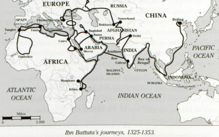 Ibn Battuta's journeys, 1325-1353 - Ages of Exploration