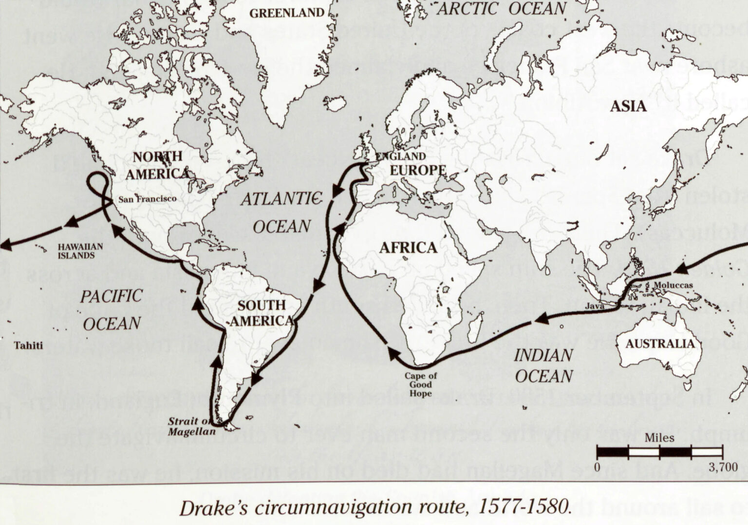 Drake's Circumnavigation Route, 1577-1580 - Ages of Exploration