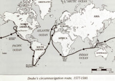 Drake's Circumnavigation Route, 1577-1580 - Ages of Exploration